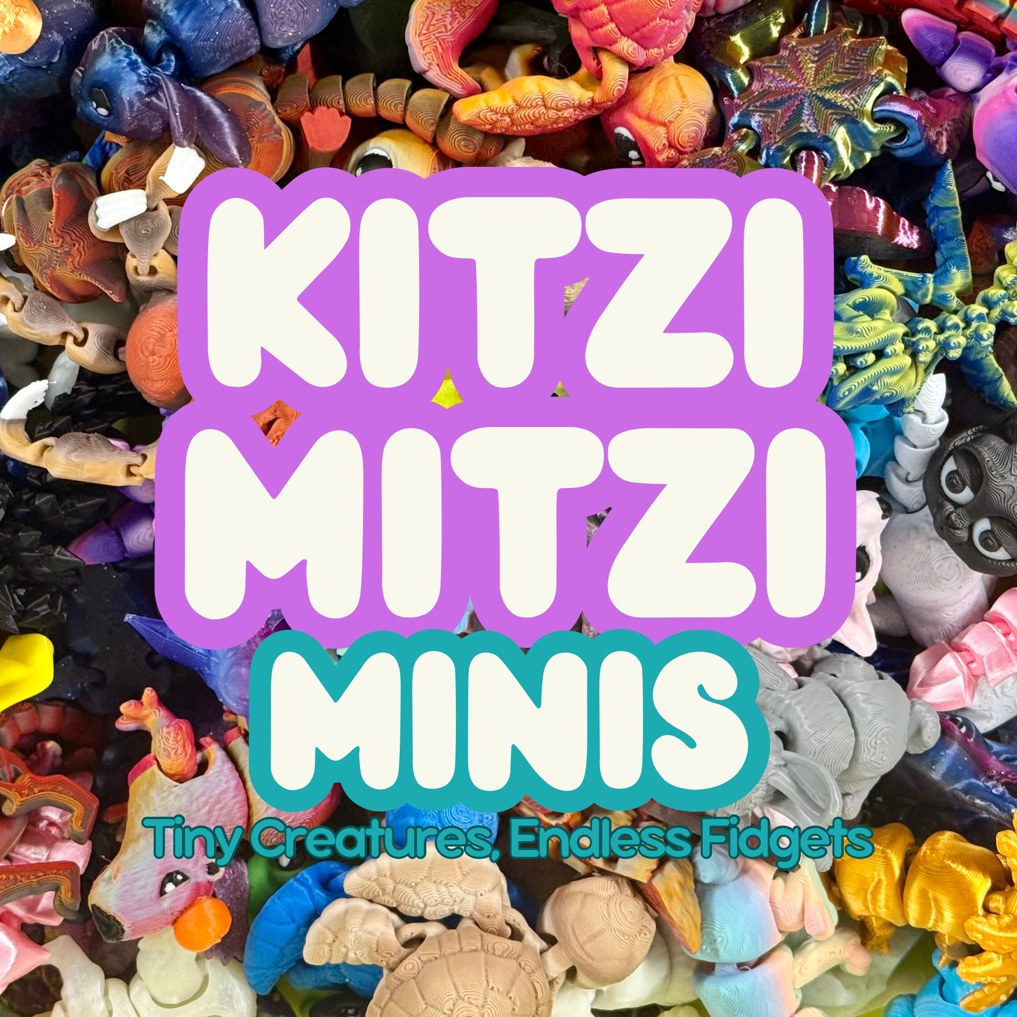 Kitzi Mitzi Minis | 3D Printed Collectible Fidget Creatures by Iubi ...