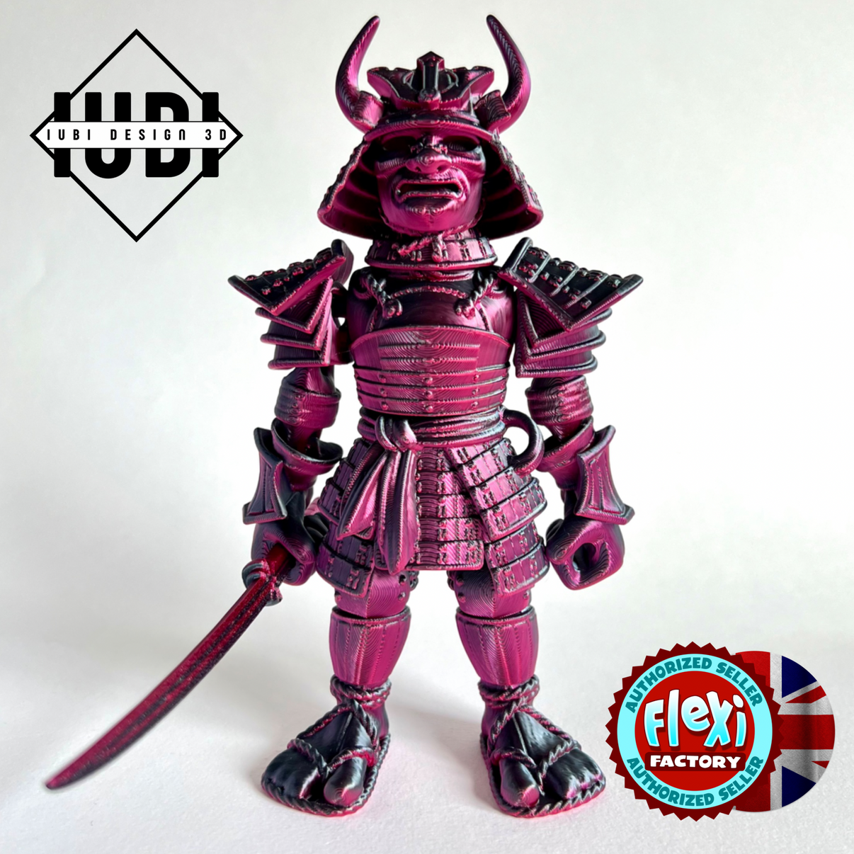 3D Printed Samurai Warrior | Articulating Figure with Katana – Iubi ...