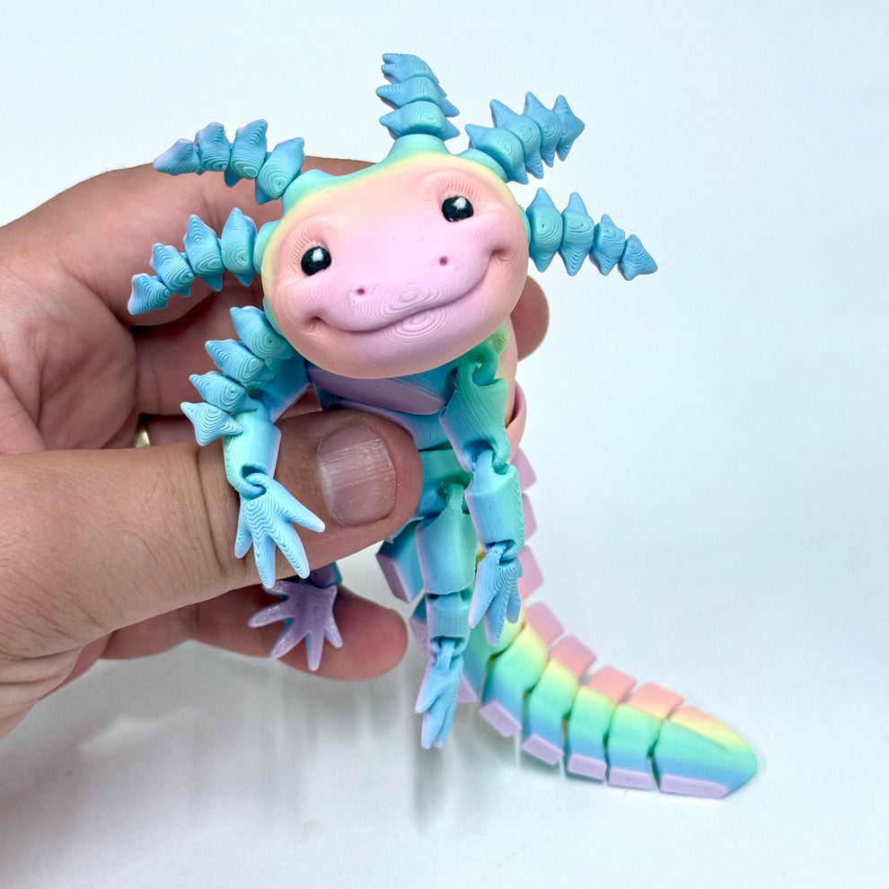 Axolotl Fidget Toy | 3D Printed Articulated Axolotl – Iubi Design 3D