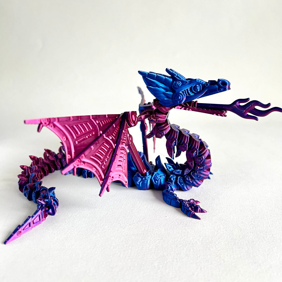 3D Printed Robot Mech Dragon | Large Articulated Figure – Iubi Design 3D