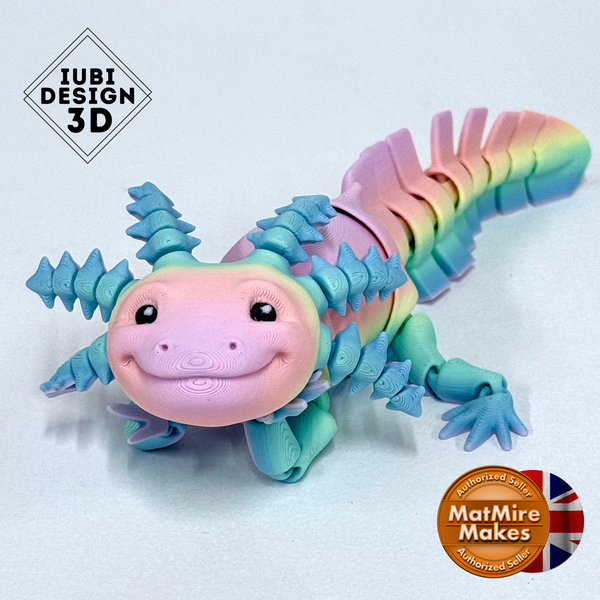 Axolotl Fidget Toy | 3D Printed Articulated Axolotl – Iubi Design 3D