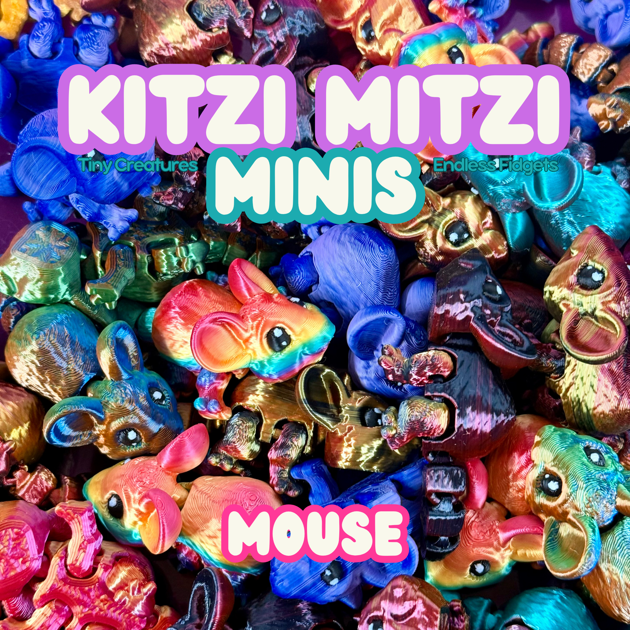Kitzi Mitzi Minis – Mouse | Pets Collection 3D Printed Fidget Toy ...