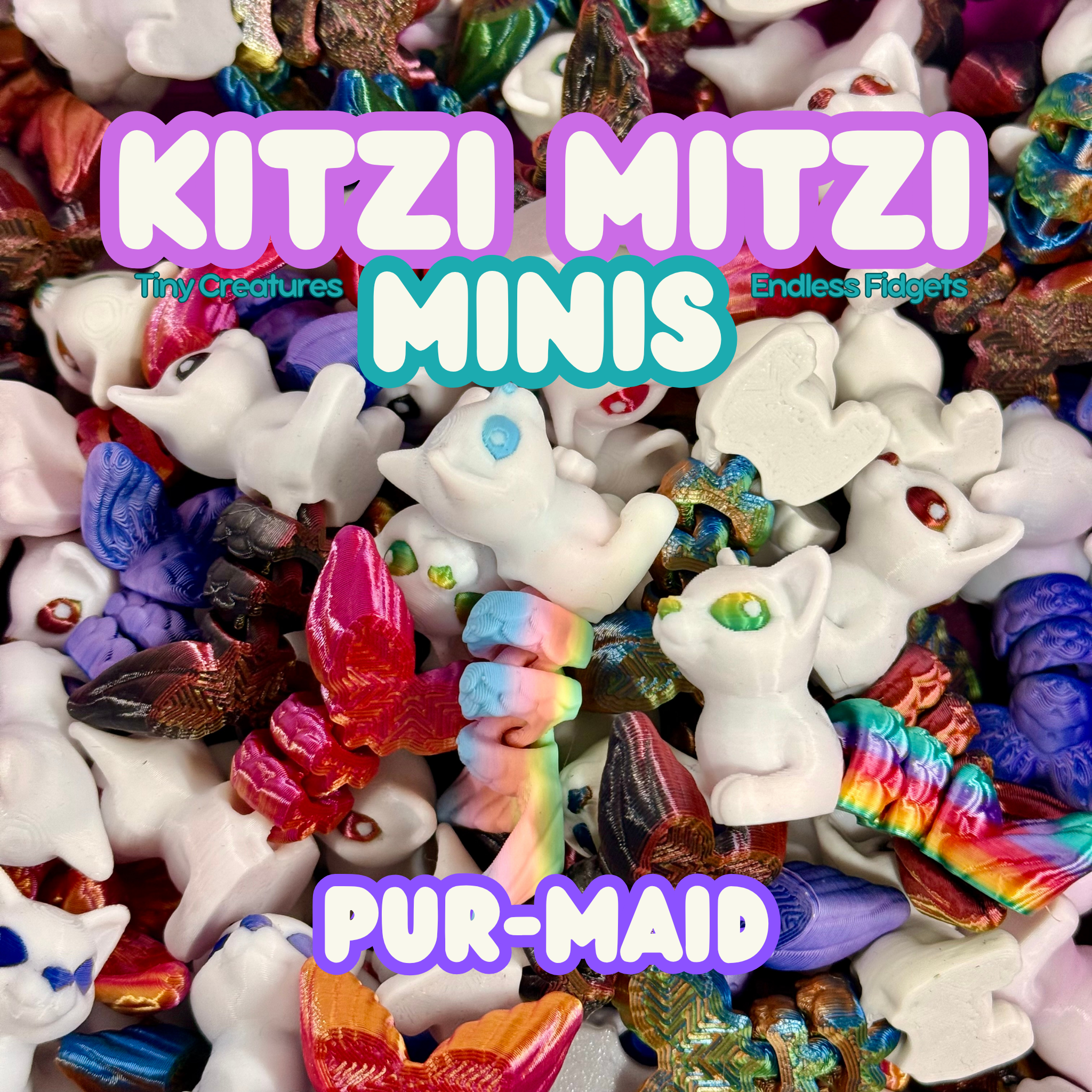 Kitzi Mitzi Minis – Pur-Maid | Fantasy Collection 3D Printed Fidget Toy ...