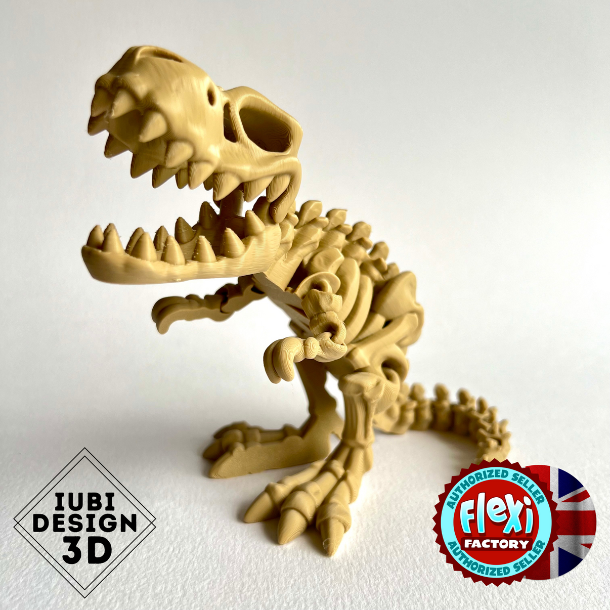 Skeleton T-Rex | 3D Printed Articulated Dinosaur Skeleton Figure – Iubi ...