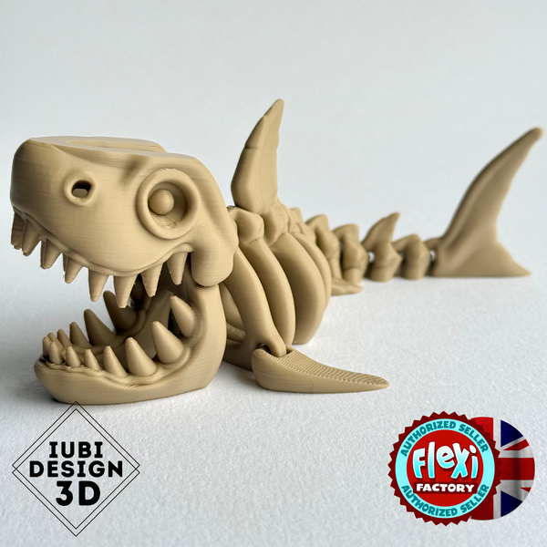 3D Printed Articulating Skeleton Shark | Opening Mouth Figure – Iubi ...